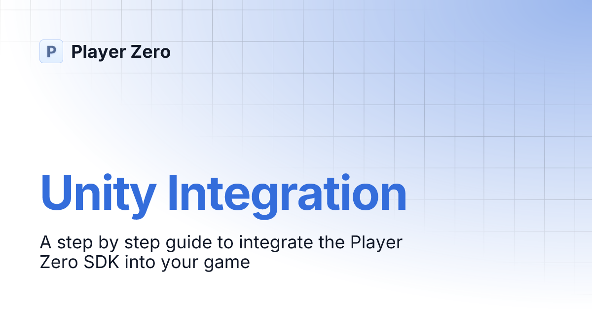 Unity Integration | Player Zero